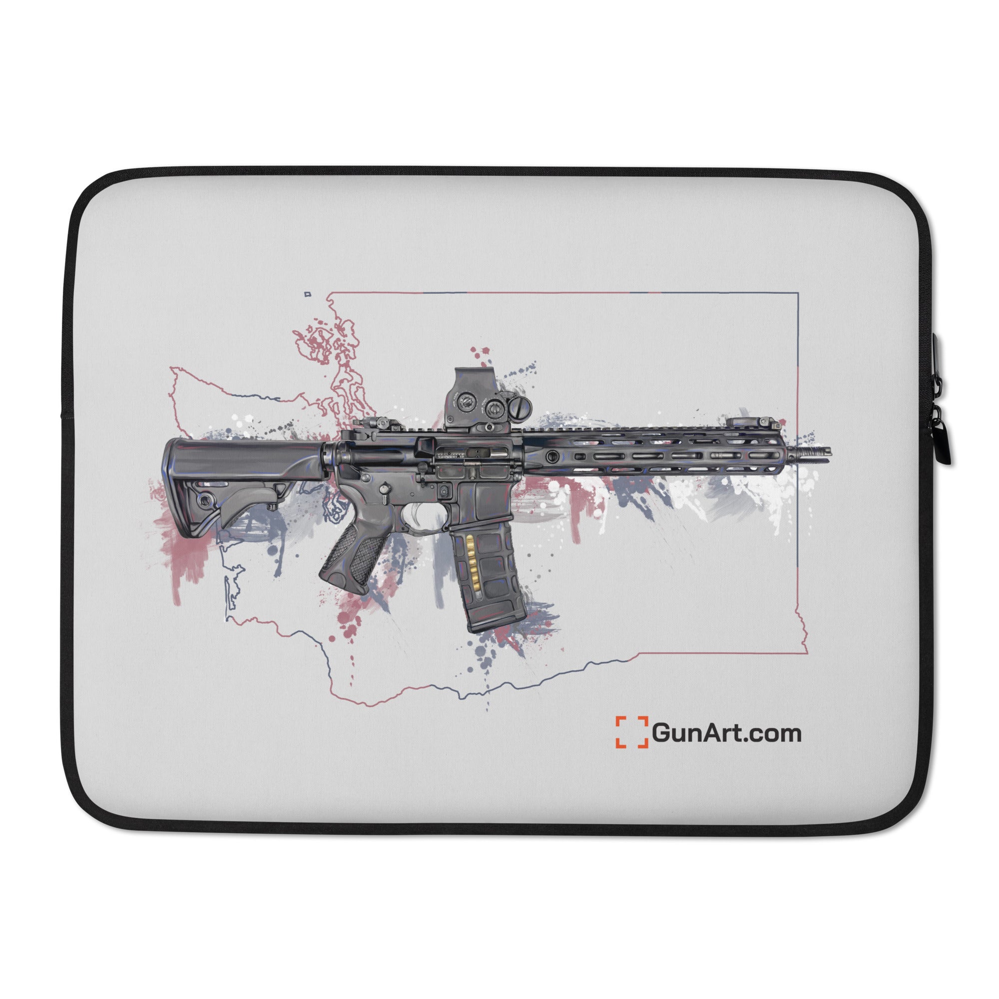 Defending Freedom - Washington - AR-15 State Laptop Sleeve - Colored S ...