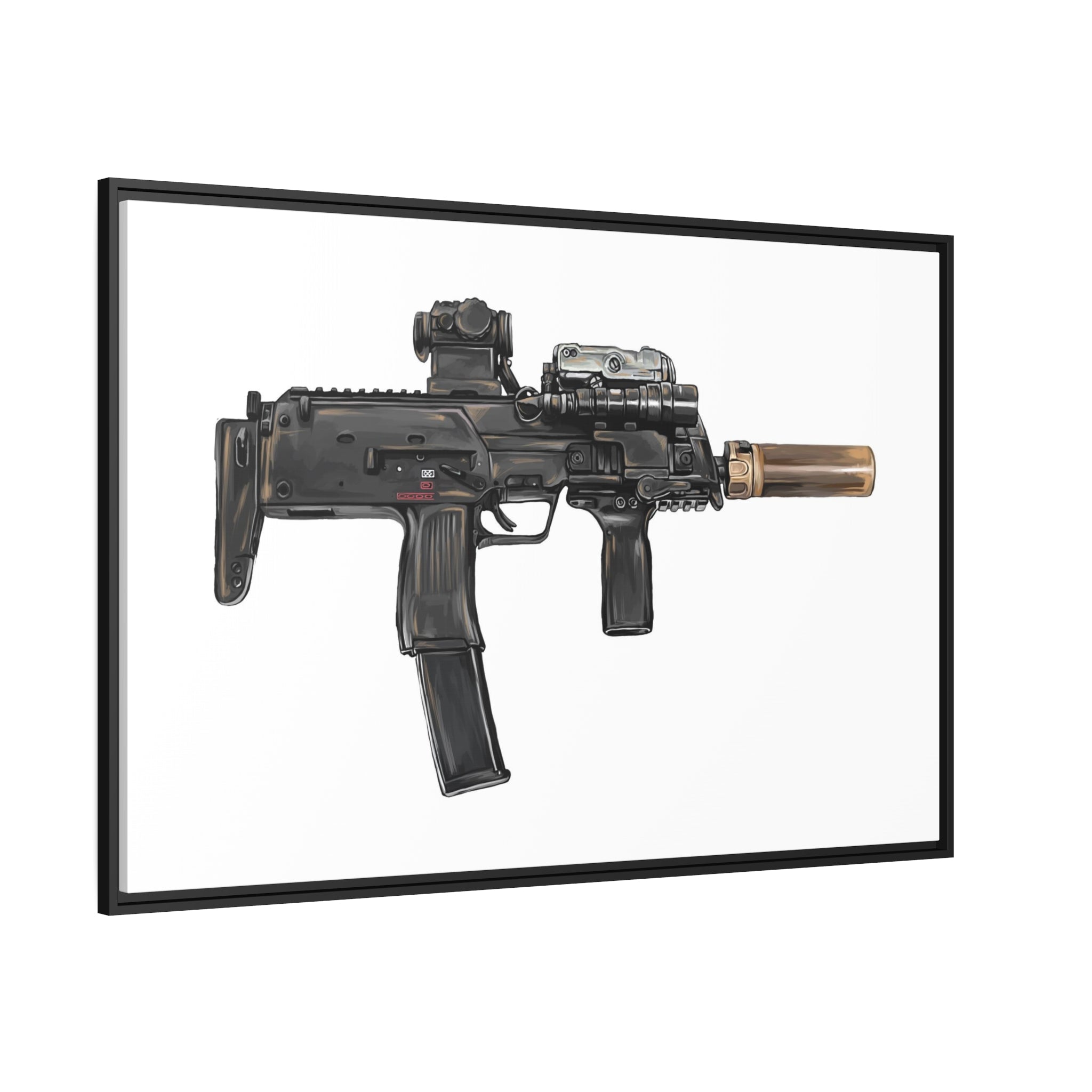German 4.6x30mm Sub Machine Gun Painting - Just The Piece - Black Fram ...