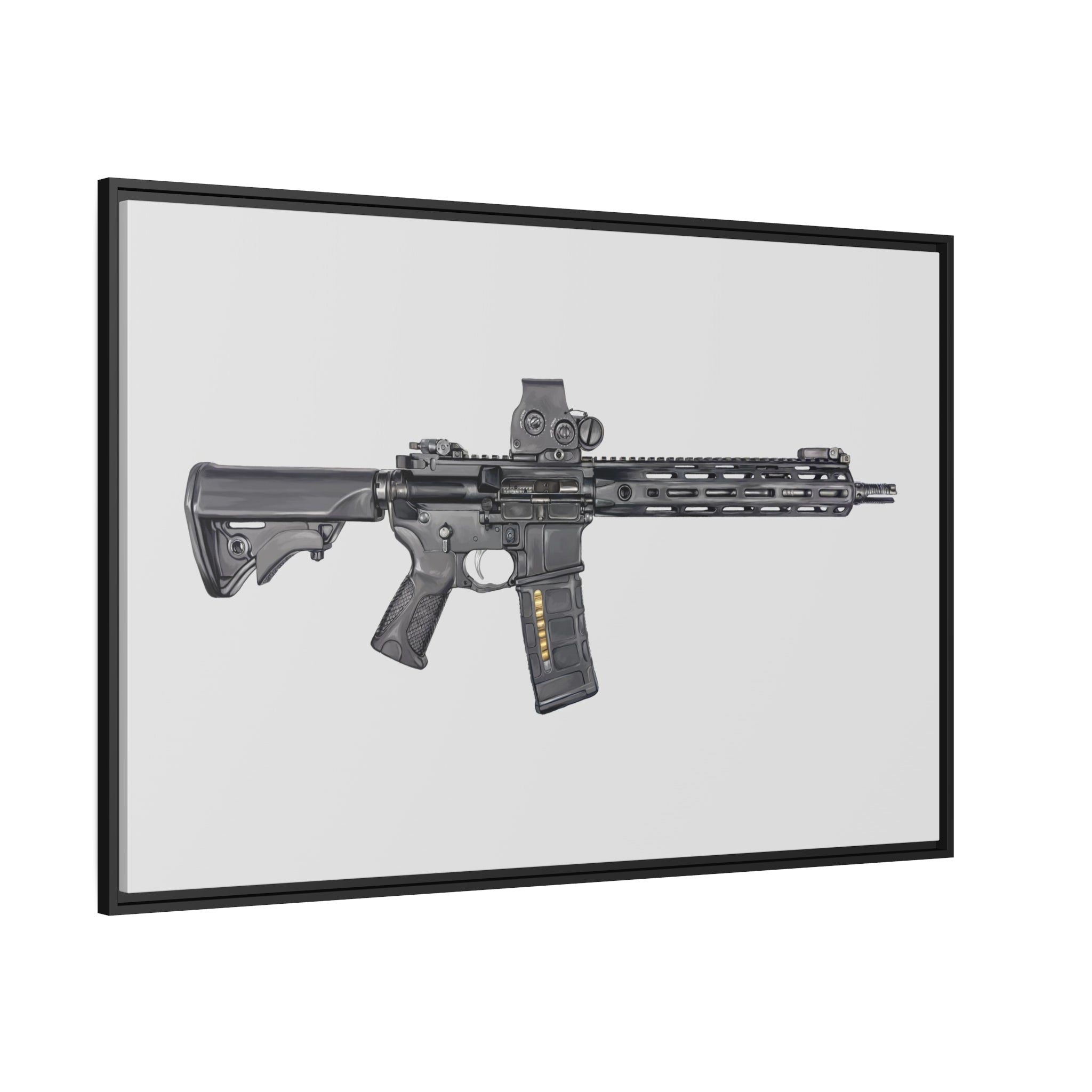 Defending Freedom - AR-15 State Painting - Just The Piece - Black Fram ...