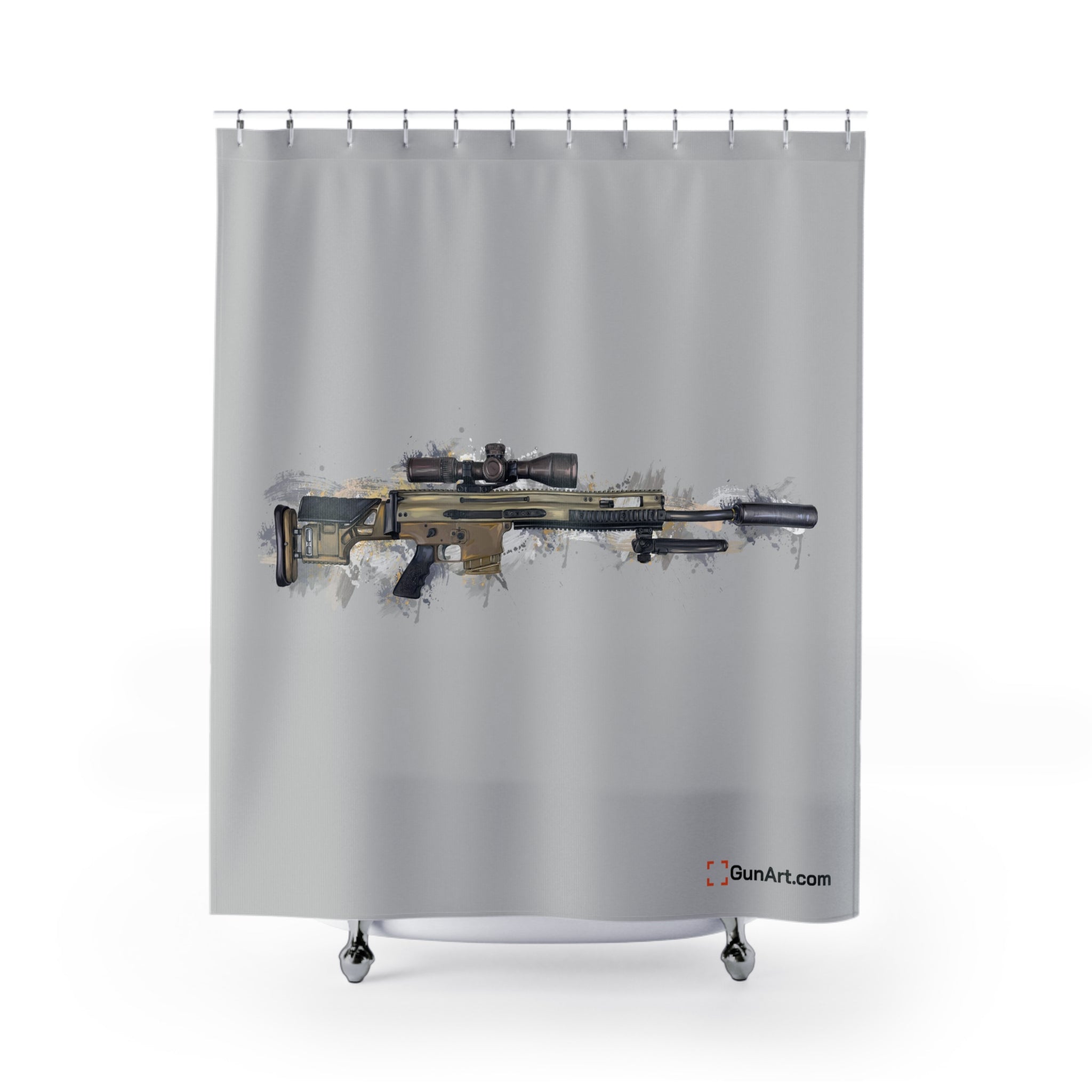 Socom Sniper Rifle Shower Curtains – Gun Art