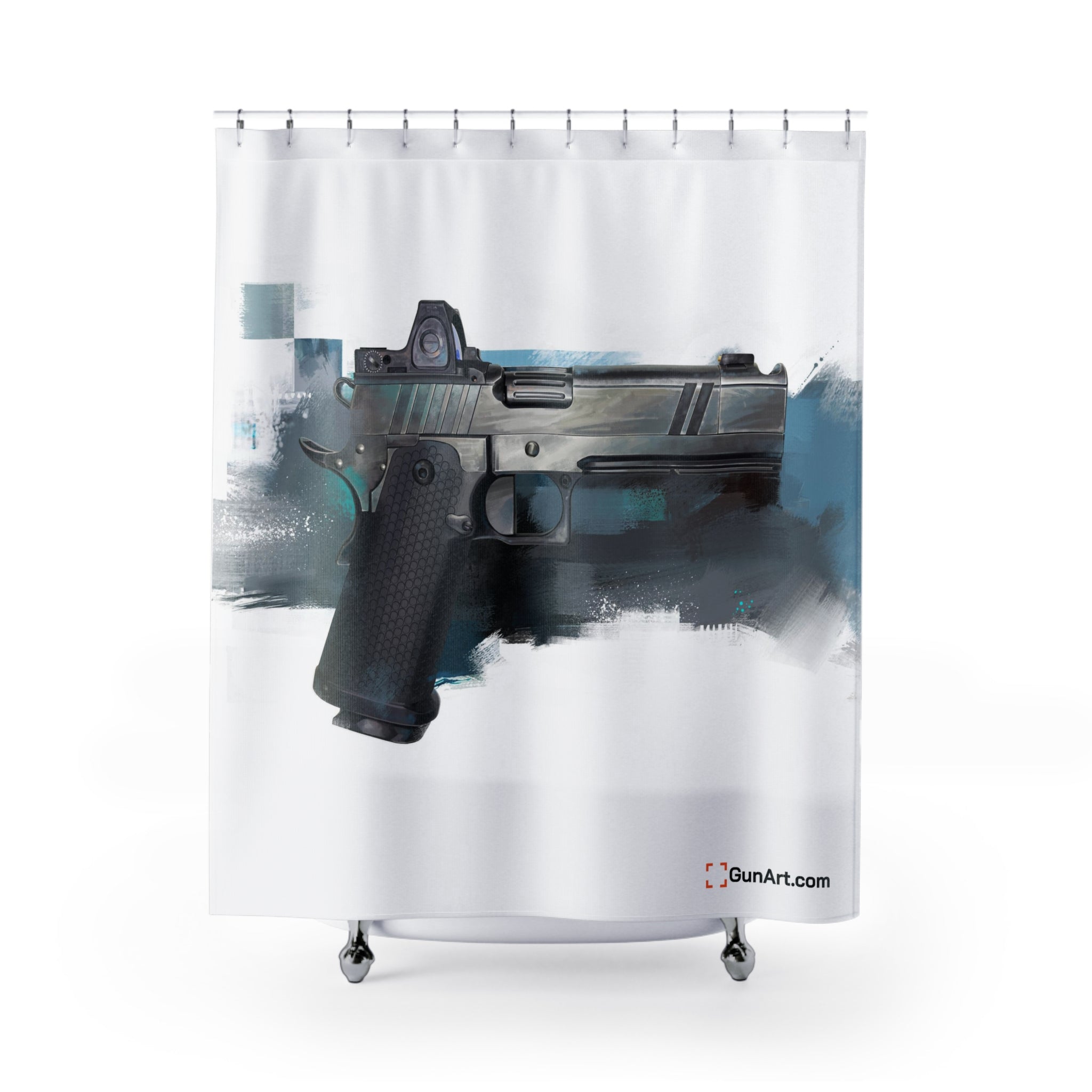 2011 Bravo Pistol Shower Curtains – Gun Art