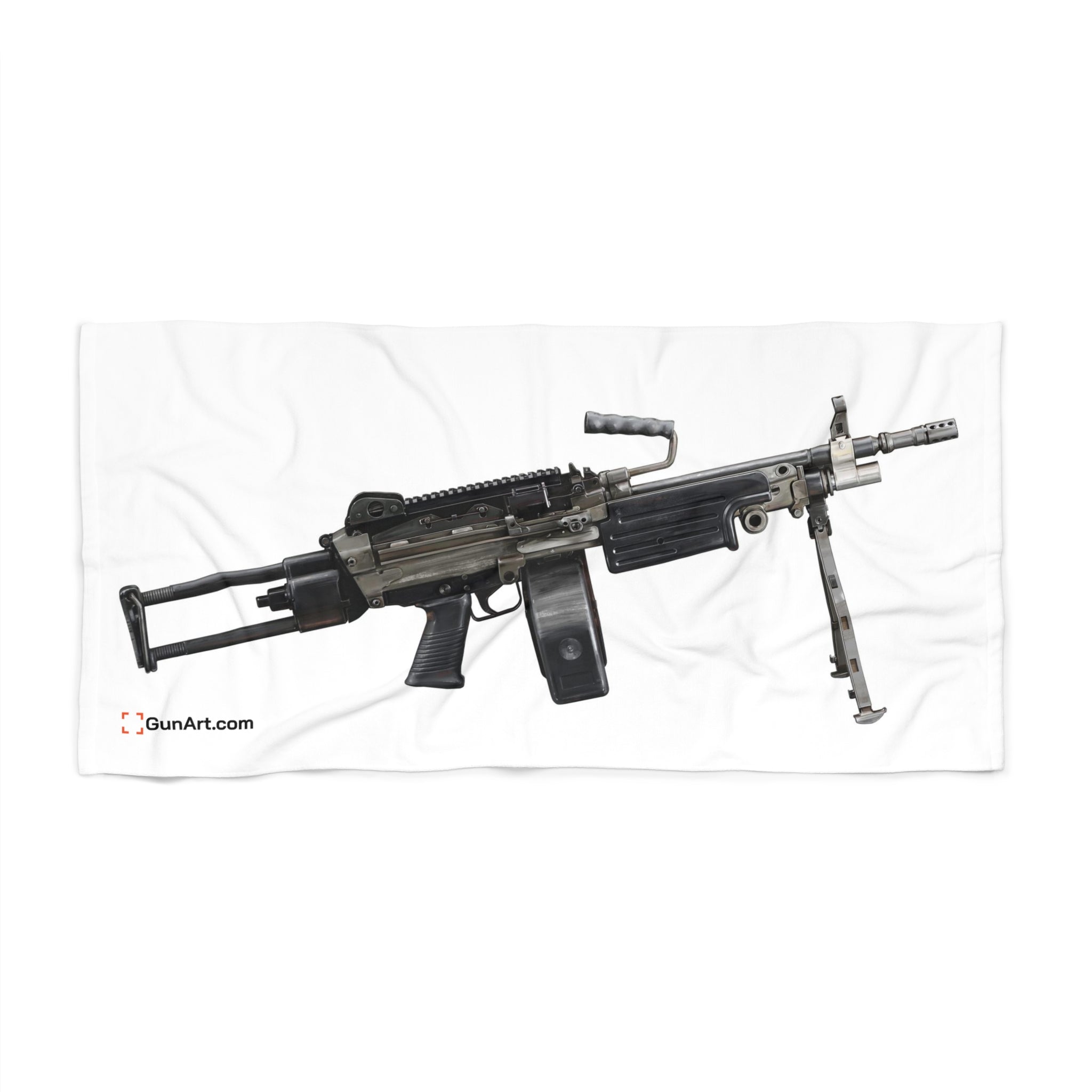 Belt-Fed 5.56x45mm Light Machine Gun Towel - Just The Piece – Gun Art