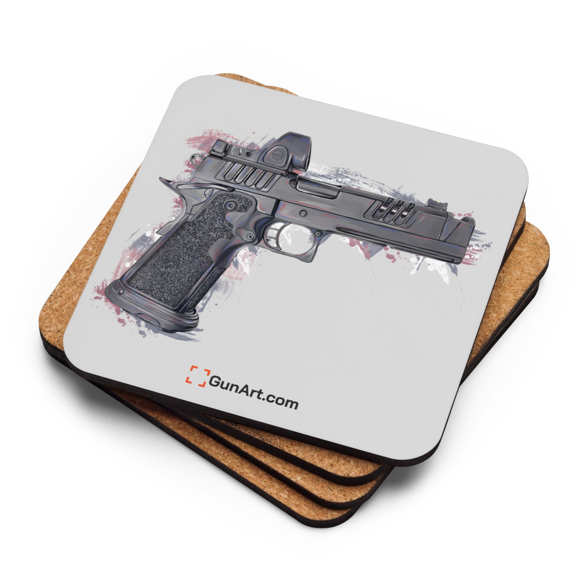 2011 Delta Pistol Cork-back Coaster – Gun Art