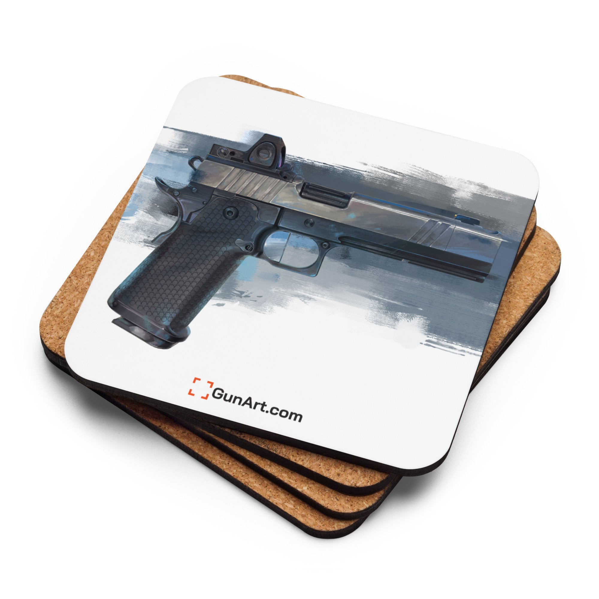2011 Charlie Pistol Cork-back Coaster – Gun Art