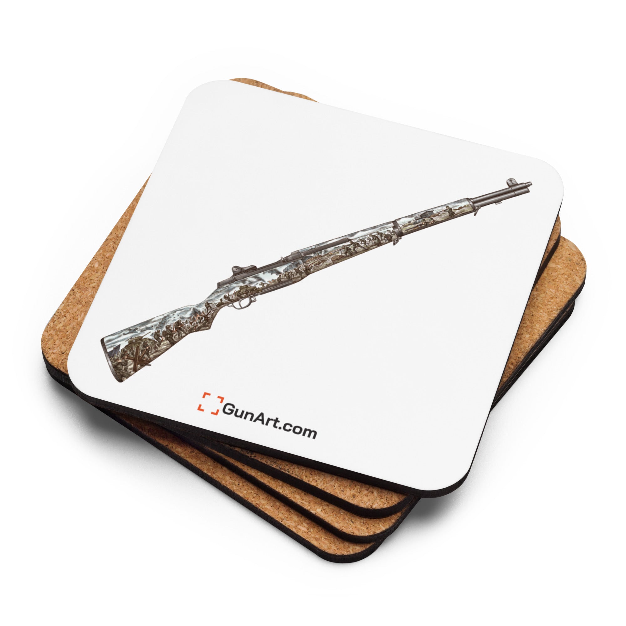 Honoring The Brave / M1 Garand / World War II D-Day Cork-back Coaster ...