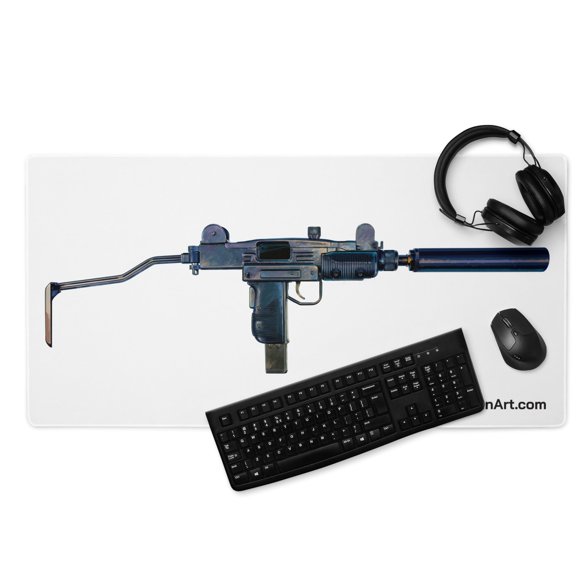 The Miniature Menace - Full Auto Subgun Gaming Mouse Pad - Just The Pi ...
