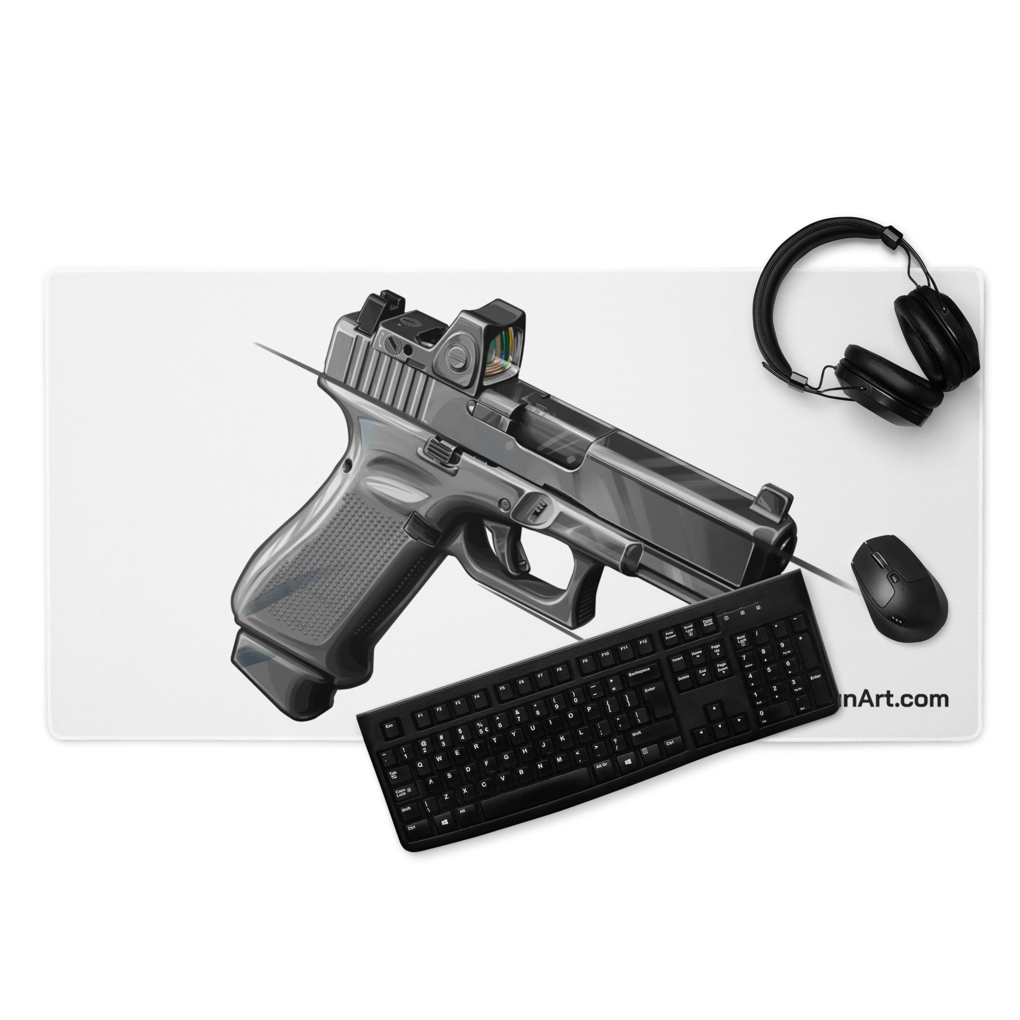 The Last Resort - OG Grey Poly Pistol Gaming Mouse Pad - Just The Piec ...