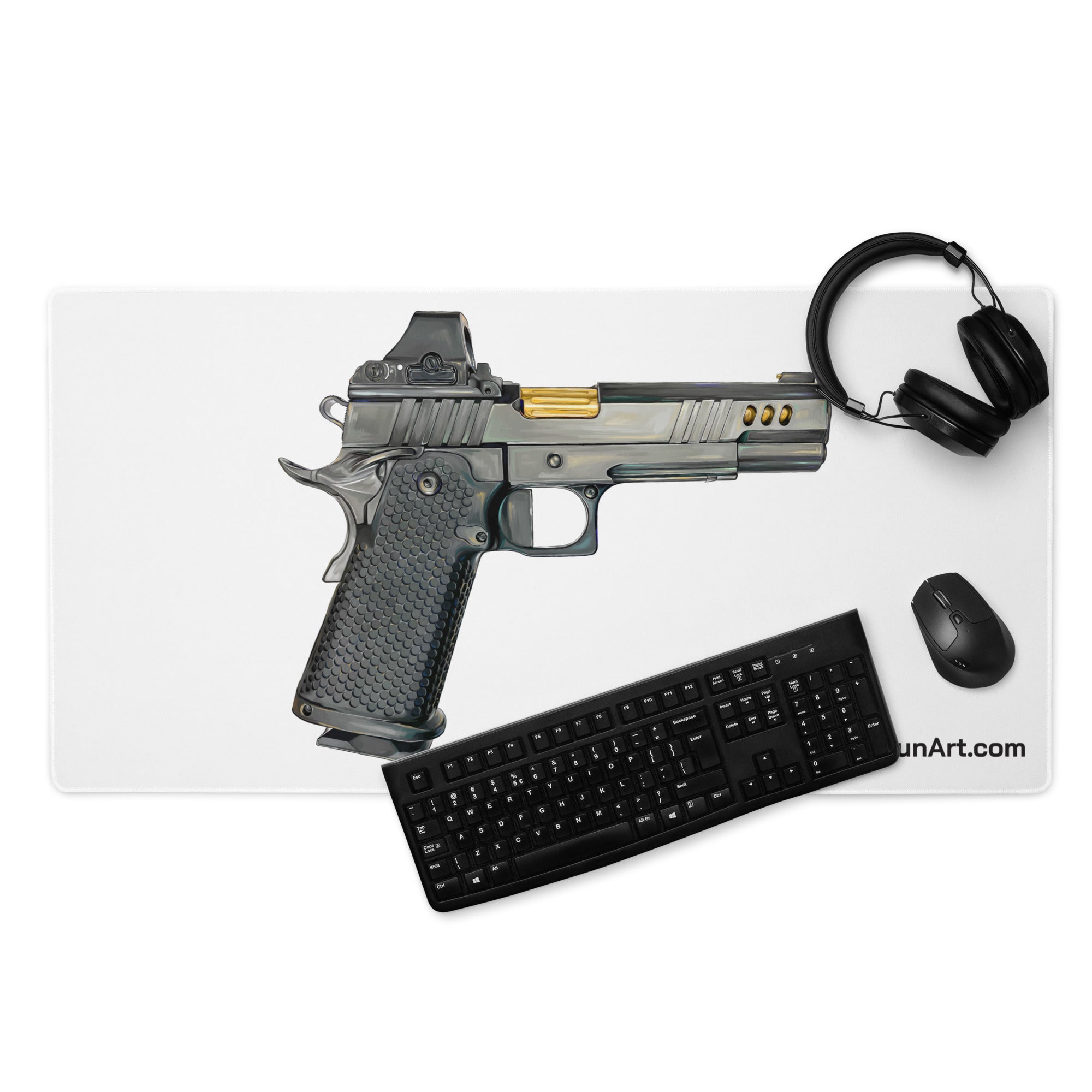 2011 Alpha Pistol Gaming Mouse Pad - Just The Piece - White Background ...
