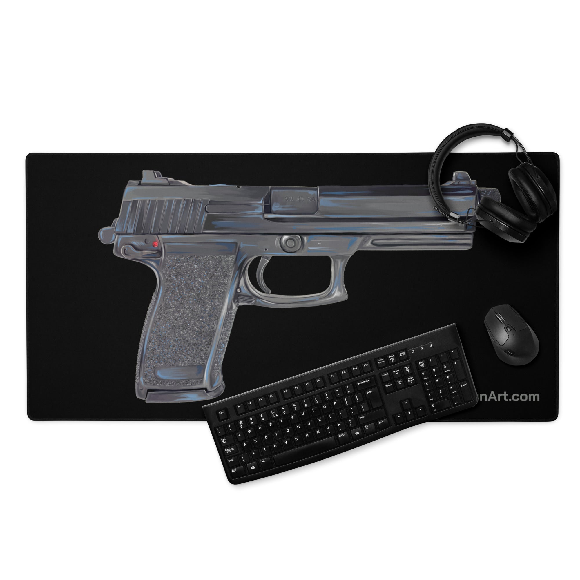 Tactical .45 ACP Poly Pistol Gaming Mouse Pad - Just The Piece - Black ...