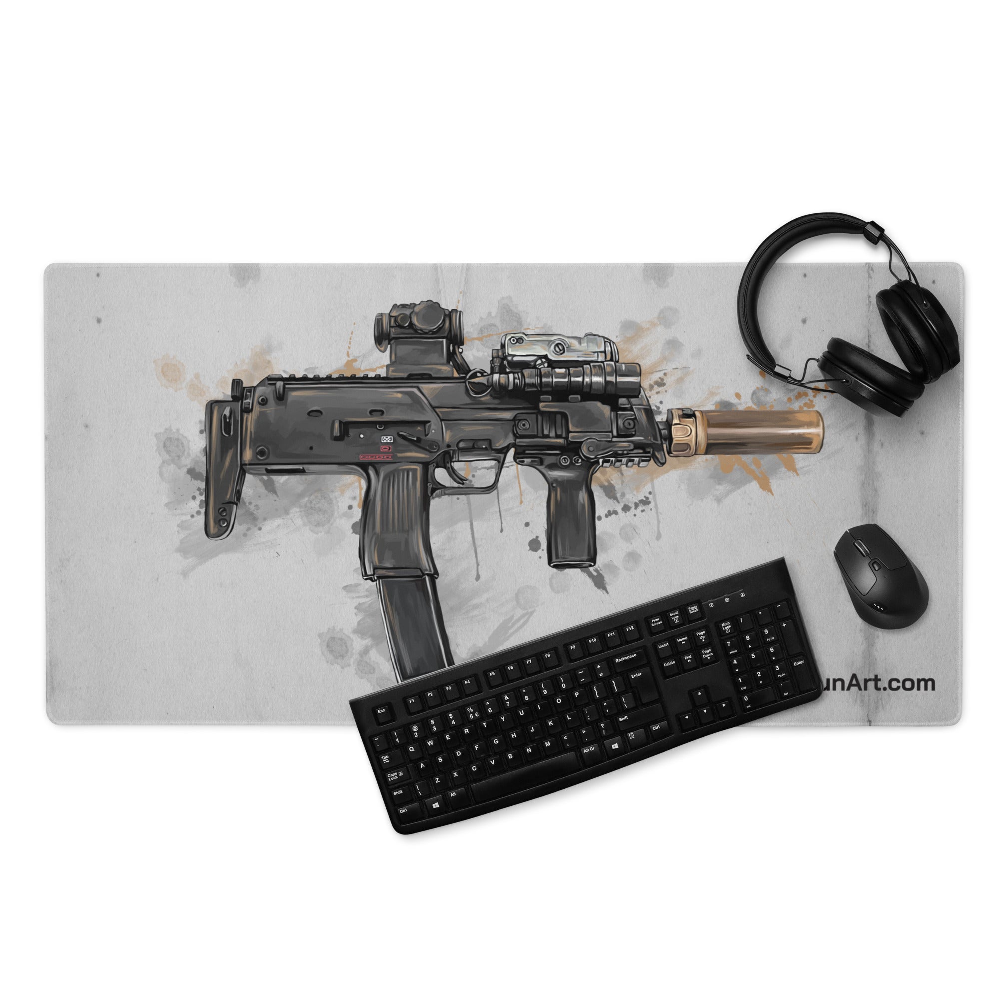 German 4.6x30mm Sub Machine Gun Gaming Mouse Pad – Gun Art