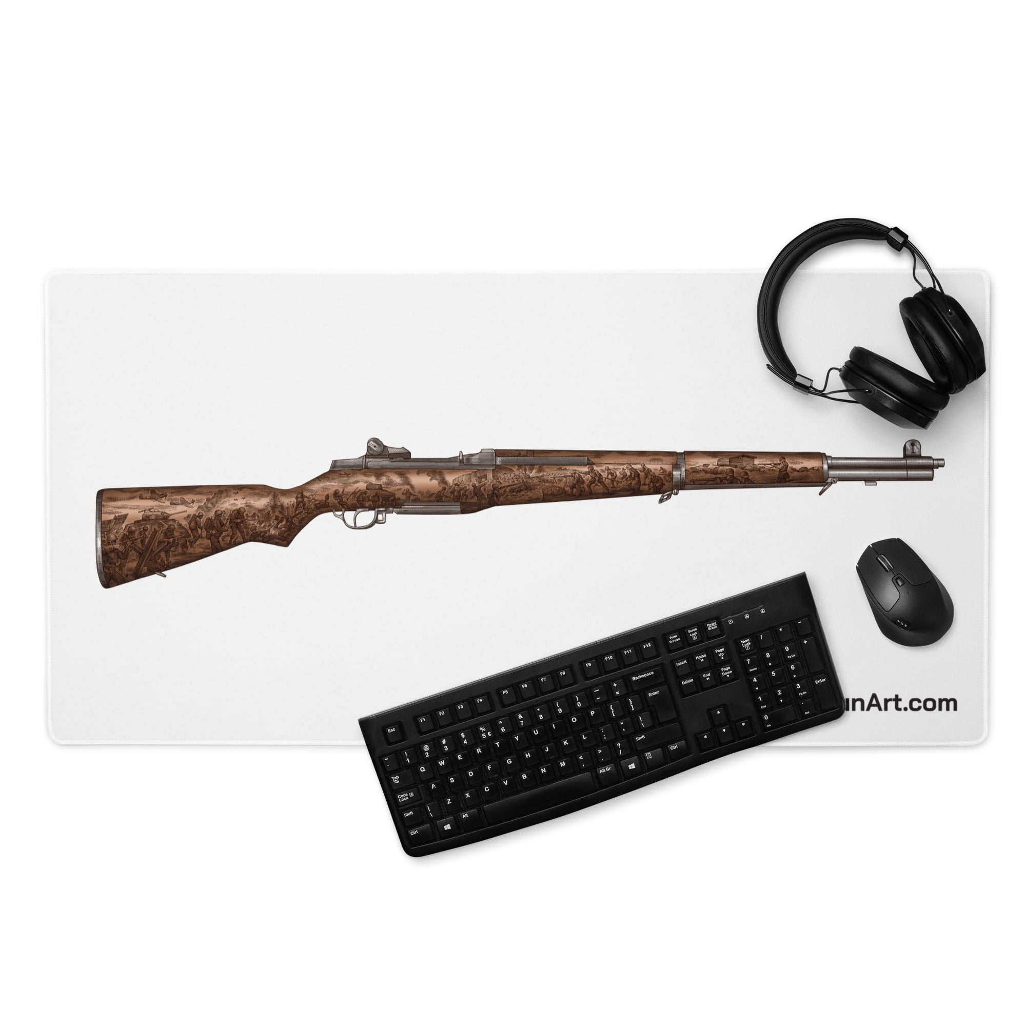 Honoring The Brave / M1 Garand / World War II D-Day Gaming Mouse Pad ...