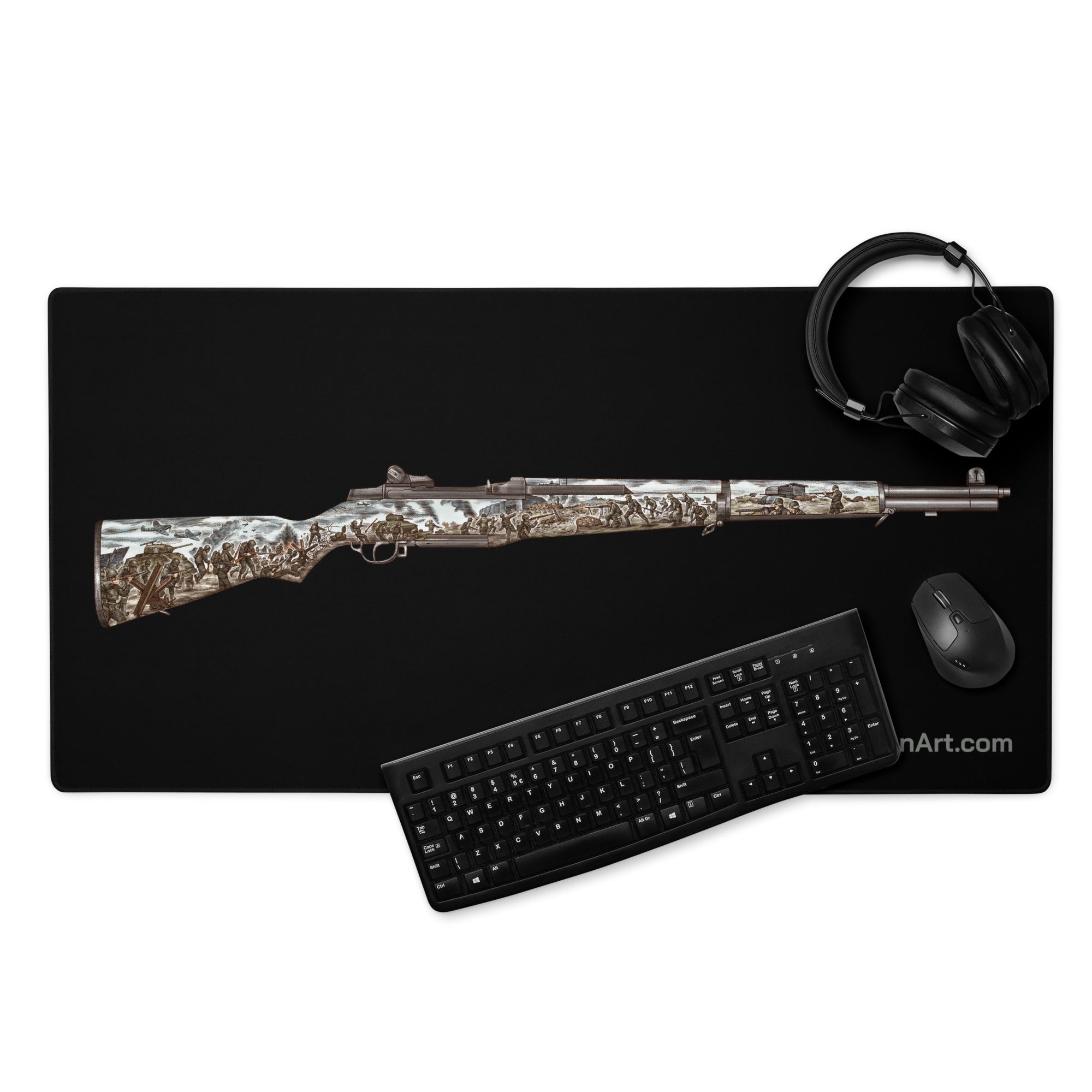 Honoring The Brave / M1 Garand / World War II D-Day Gaming Mouse Pad ...