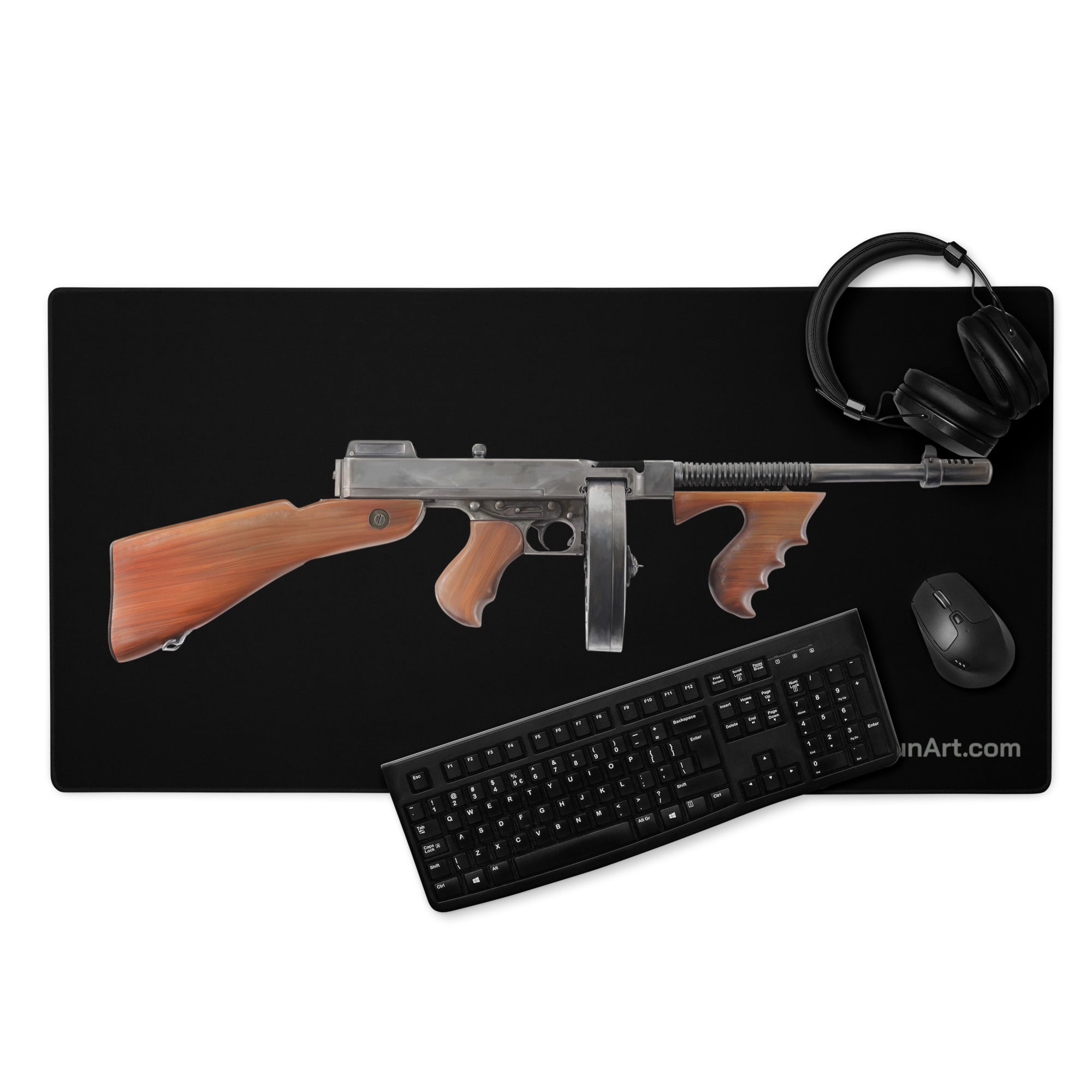 The “OG” Mobster Machine Gun Gaming Mouse Pad/Gunsmithing Mat - Black ...