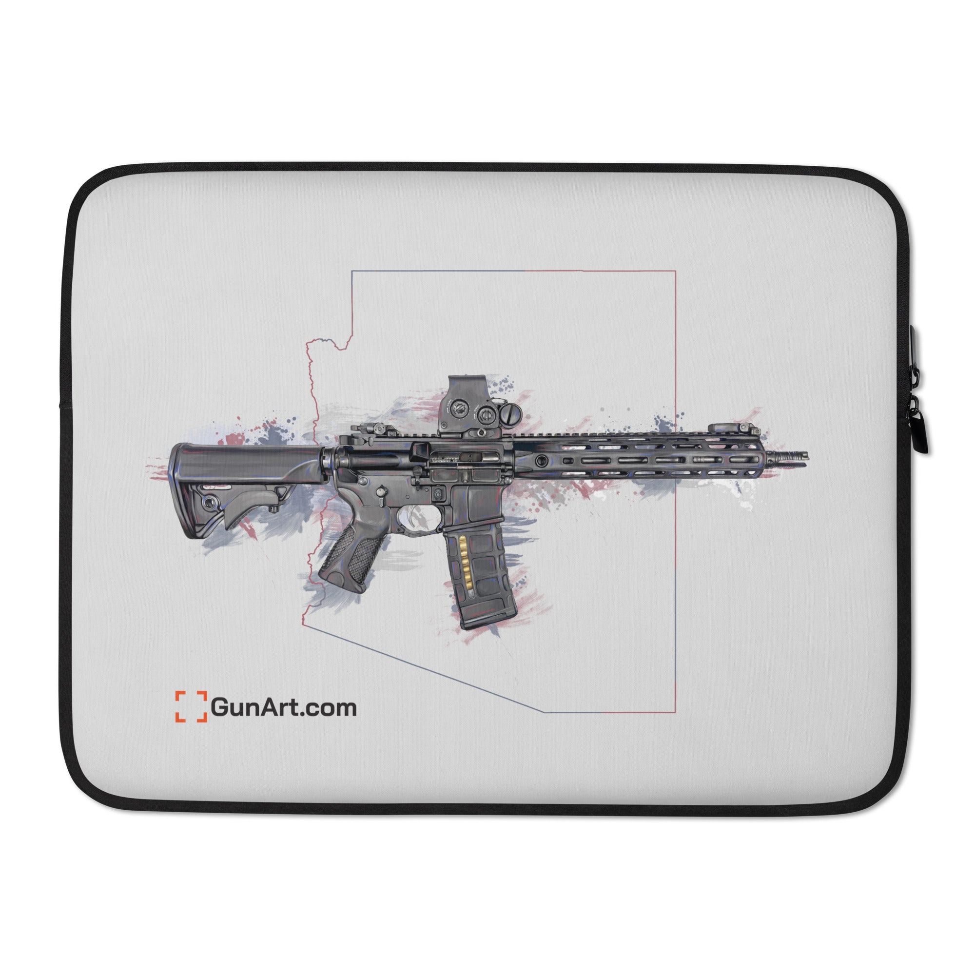 Defending Freedom - Arizona - AR-15 State Laptop Sleeve - Colored Stat ...
