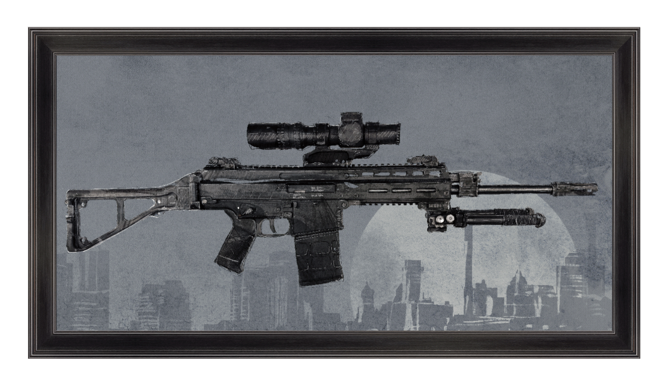 The Urban Sniper Painting – Gun Art